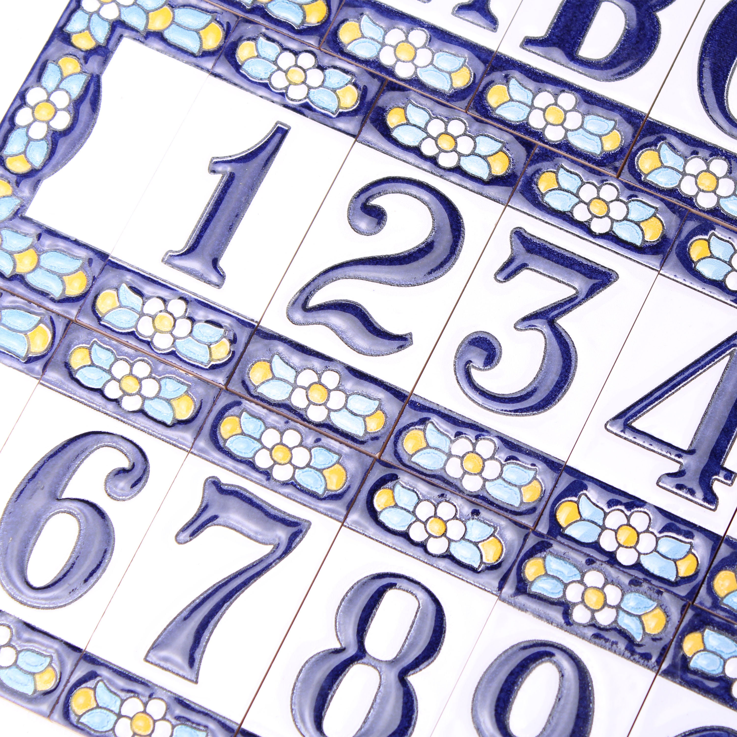 Ceramic House Number Italian House Numbers Mediterranean - Etsy