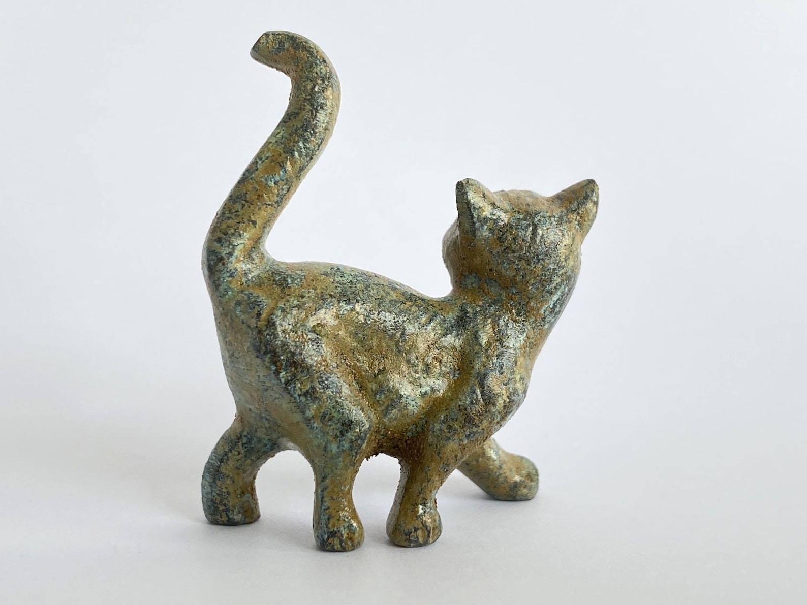 Bronze Cat Figurine Small Copper Alloy Kitten Statue Bronze - Etsy