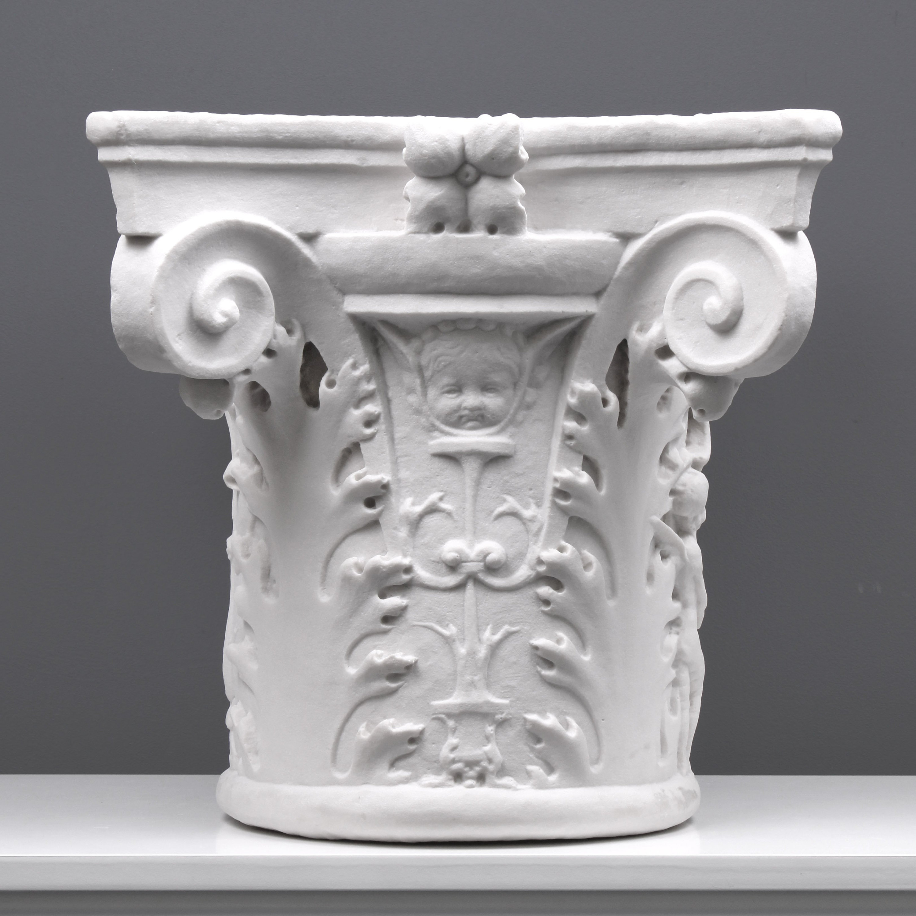 Tuscan Column Capital Classic Marble Sculpture Garden | Etsy