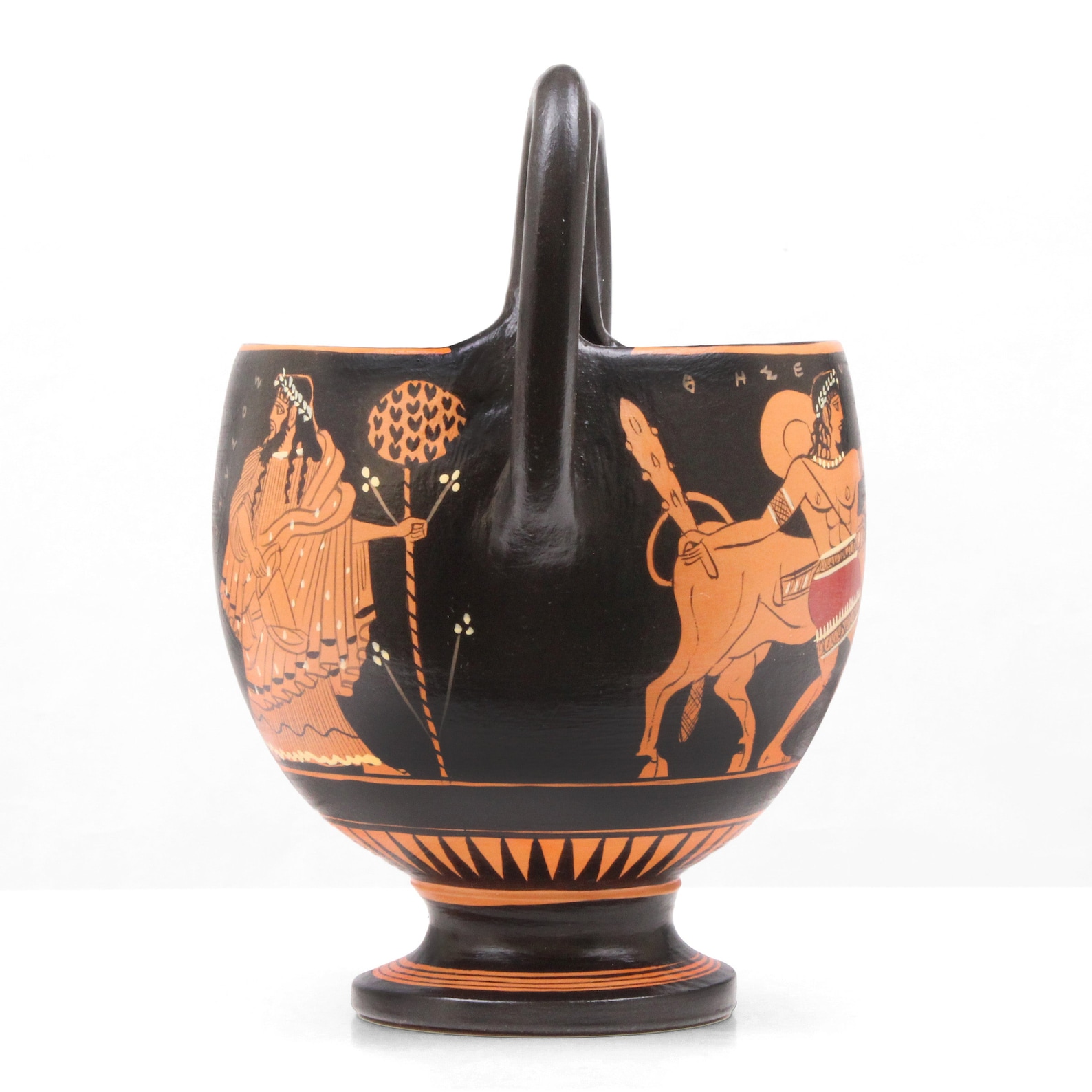 Ancient Greek Amphora Red-figure Vase Decor Clay Painted Handmade ...