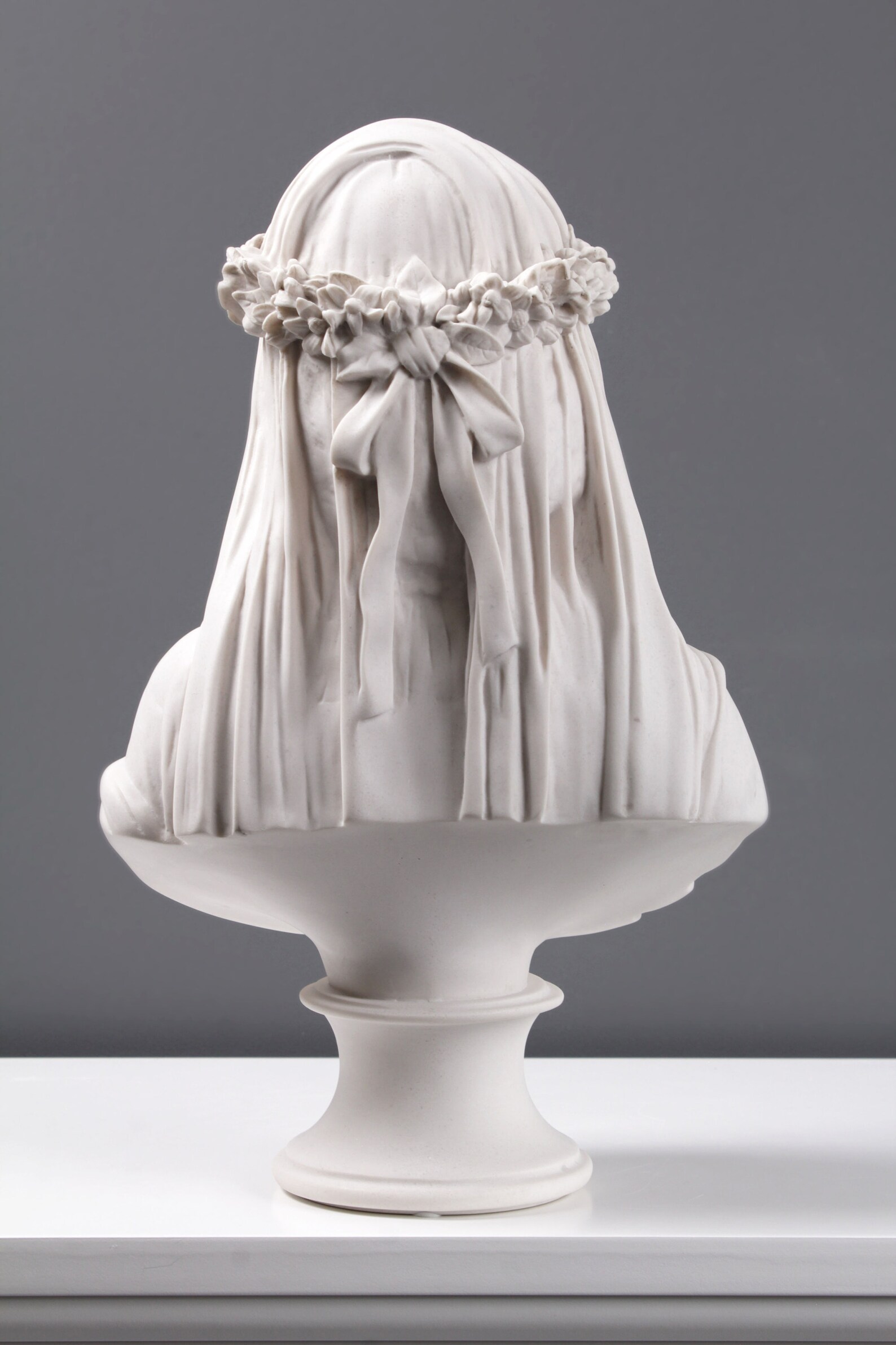 Veiled Lady Bust Sculpture Female Antique Art Statue in - Etsy