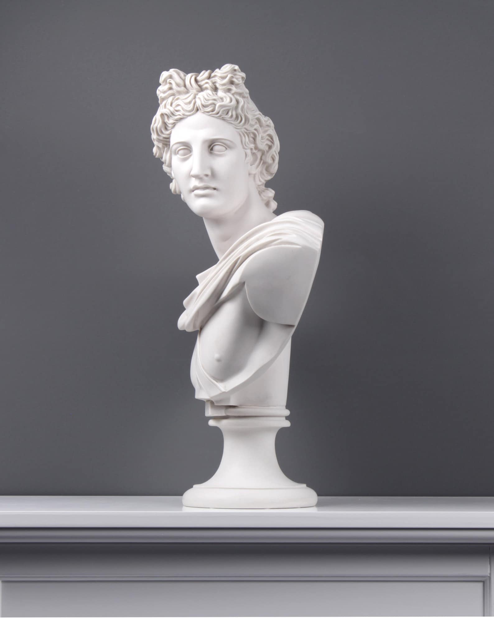 Apollo Bust Sculpture - Greek Statue of Apollo Belvedere - Neoclassical ...
