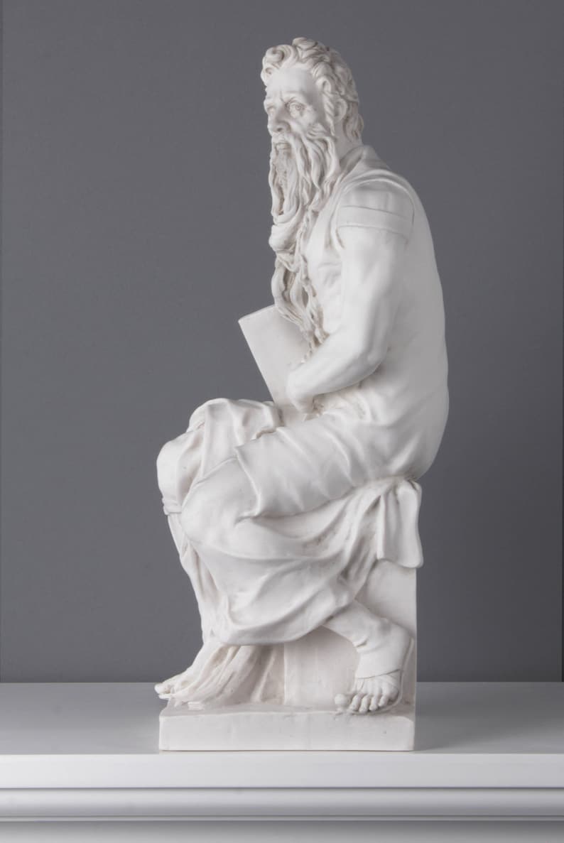 Moses Statue Marble Sculpture Made and Finished by Hand the | Etsy