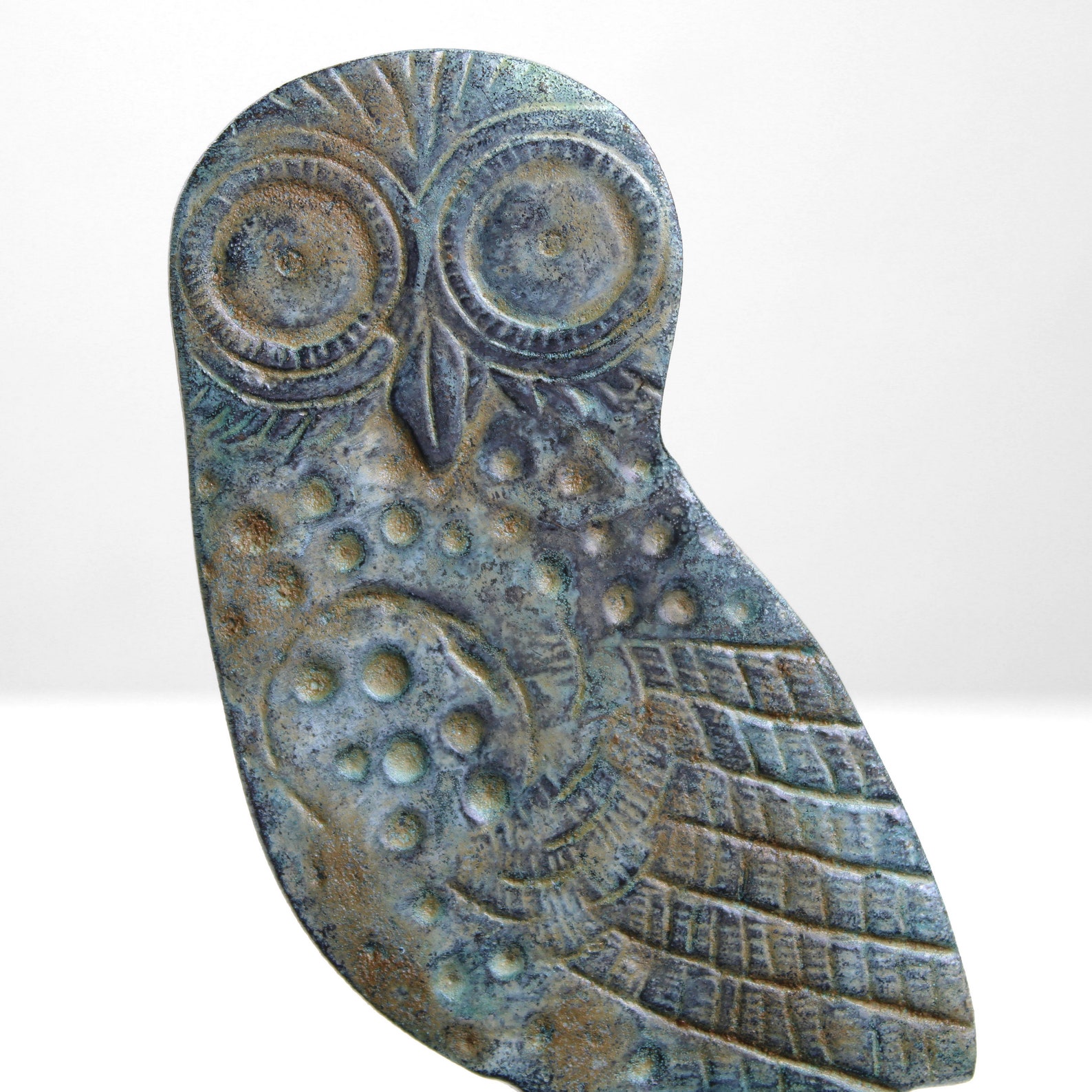Greek Owl Sculpture (bronze) - 10.5 Cm / 4.1" - Animal Figurine ...