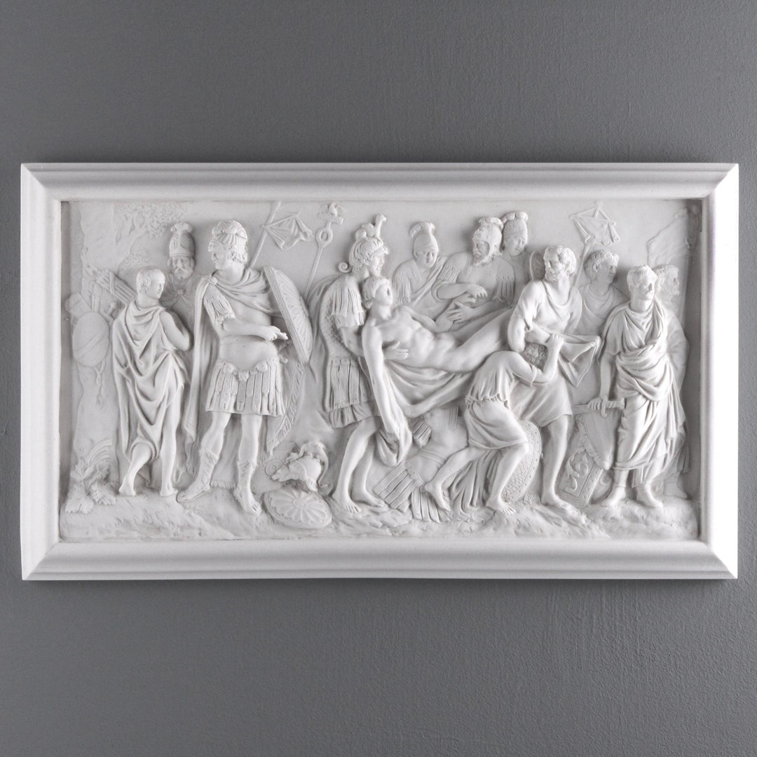Roman Frieze - Roman Sarcophagus Bas-relief - Battlefield Scene Statue ...