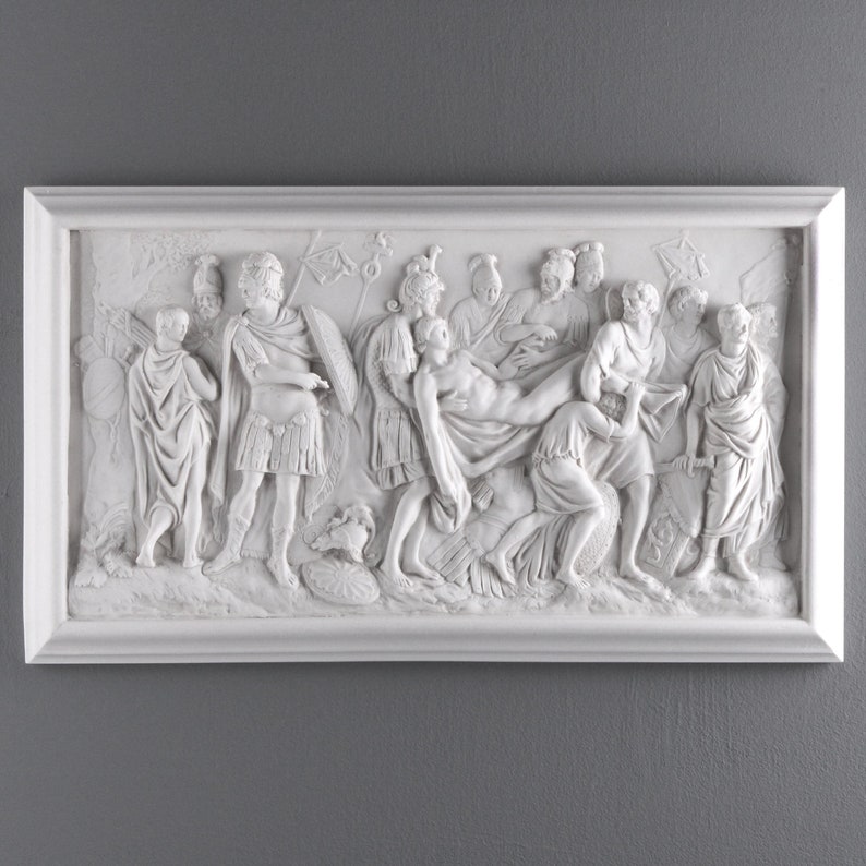 Roman Frieze - Roman Sarcophagus Bas-relief - Battlefield Scene Statue ...