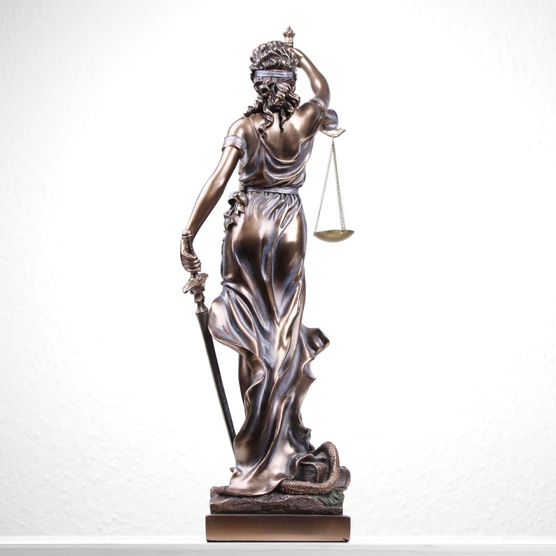 Lady Justice Sculpture of Themis (cold Cast Bronze Statue) - Large ...