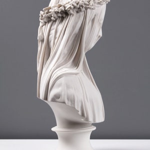 Veiled Lady Bust Sculpture Female Antique Art Statue in - Etsy