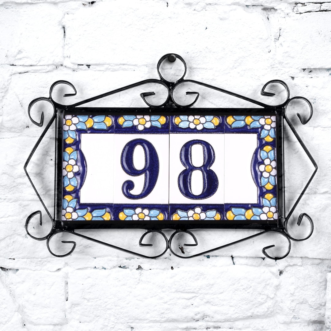 Ceramic House Number - Italian House Numbers Mediterranean Spanish Home ...