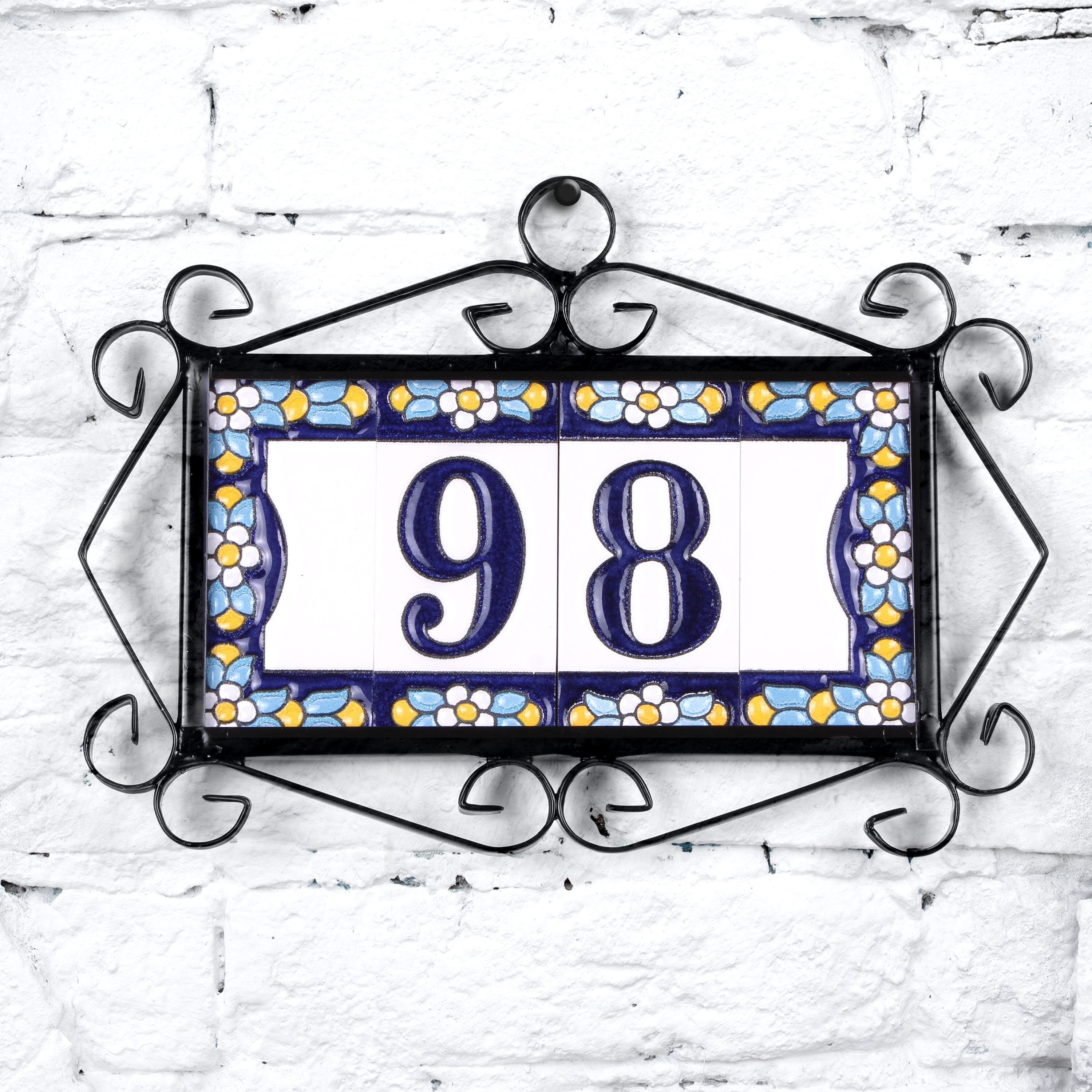 Ceramic House Number Italian House Numbers Mediterranean - Etsy