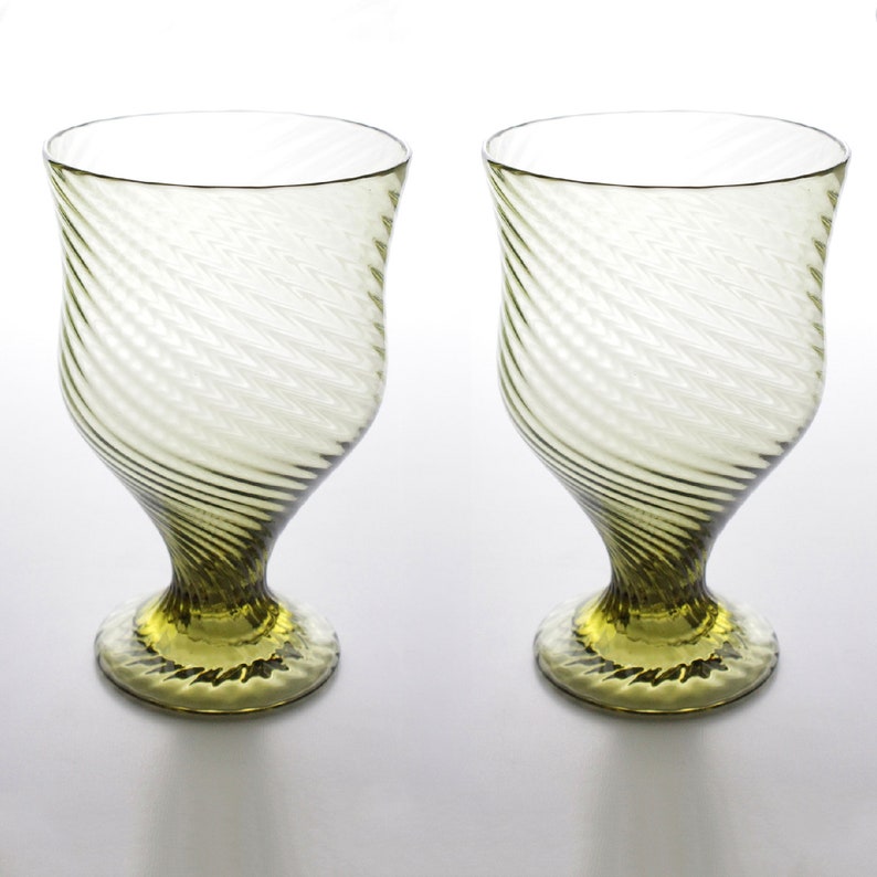 Roman Wine Goblet With Linear Reliefs in Pair Ancient Glass - Etsy