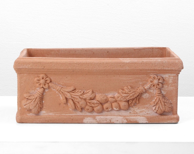 Small Rectangle Terracotta Planter Gardening Planter Pot 26 Cm 9.8 ...