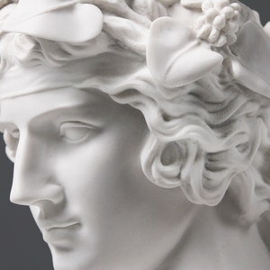 Lansdowne Antinous as Dionysus Bust Sculpture - Antique Statue - Greek ...