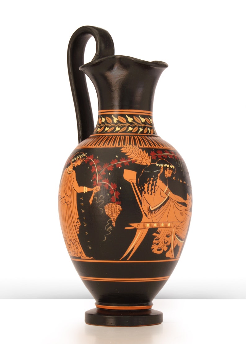 Ancient Greek Pottery Replica - Red-figure Vase With Dionysus 31 Cm ...