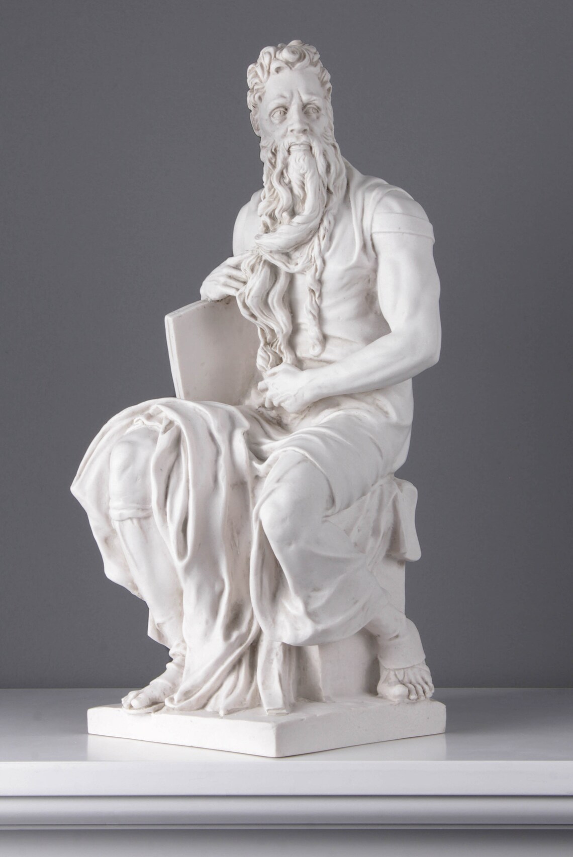 Moses Statue Marble Sculpture Made and Finished by Hand the | Etsy