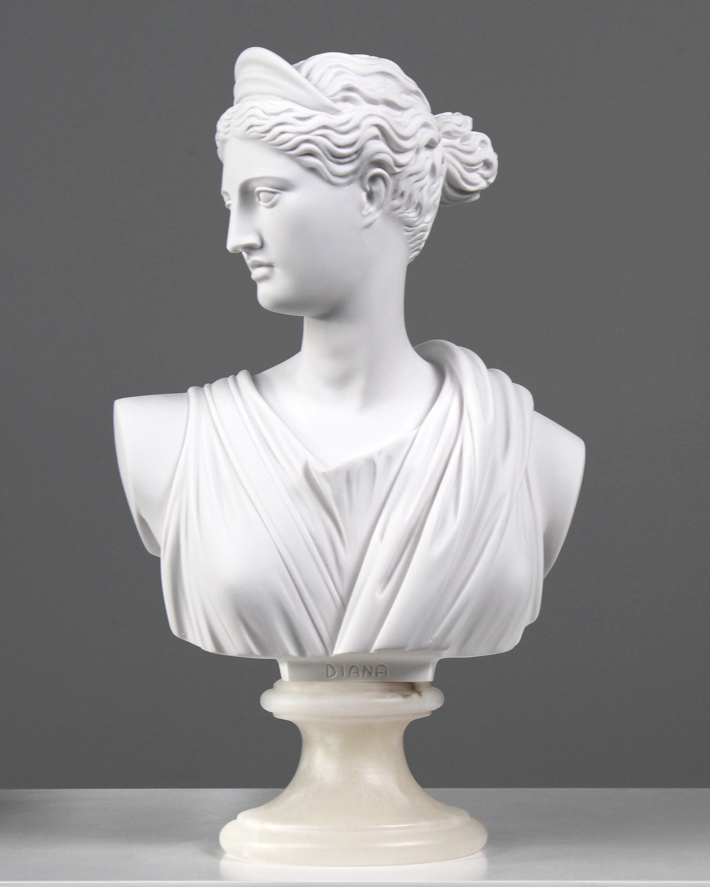 Busto de Diana Antigua Artemisa Escultura Mármol Estatua Hecha - Etsy ...