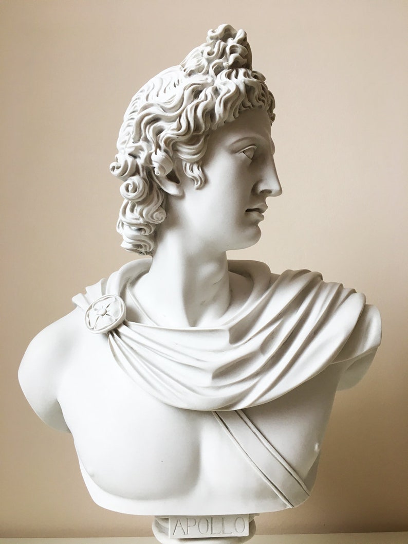 Apollo Bust Sculpture Greek Statue of Apollo Belvedere | Etsy