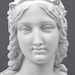 Princess Bust Sculpture - Medieval Lady Statue (WHITE CAST MARBLE ...