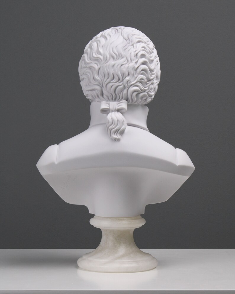 Mozart Bust Sculpture Famous Marble Musician Statue Handmade - Etsy