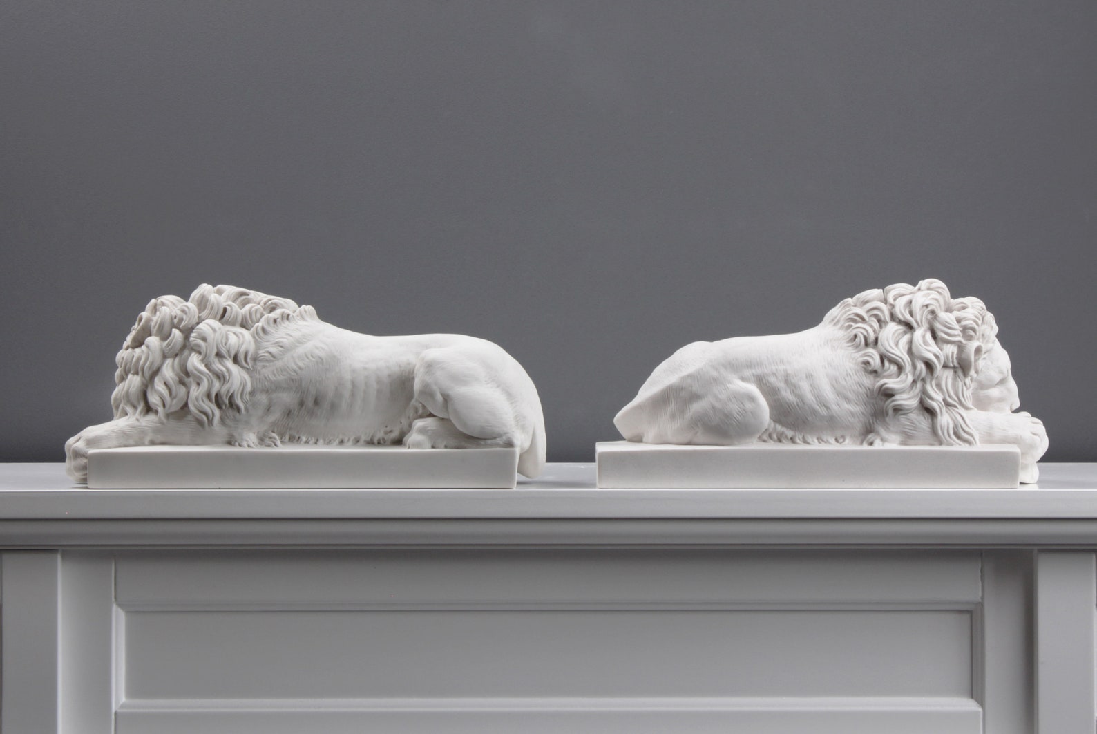Canova Lions Statue in Pair small Animal Small Marble | Etsy