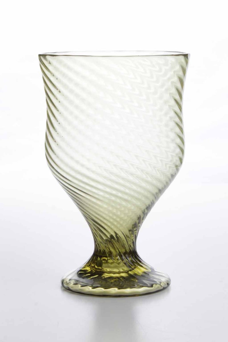 Roman Wine Goblet With Linear Reliefs in Pair Ancient Glass - Etsy