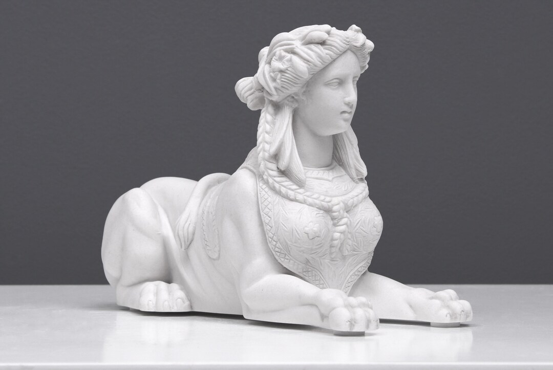 Sphinx Statue Greek Sculpture Mythologycal Woman Egyptian Decor ...