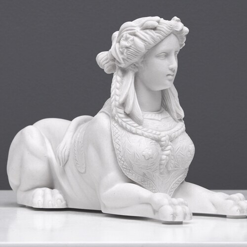 Sphinx Statue Greek Sculpture Mythologycal Woman Egyptian - Etsy