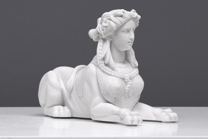 Sphinx Statue Greek Sculpture Mythologycal Woman Egyptian - Etsy