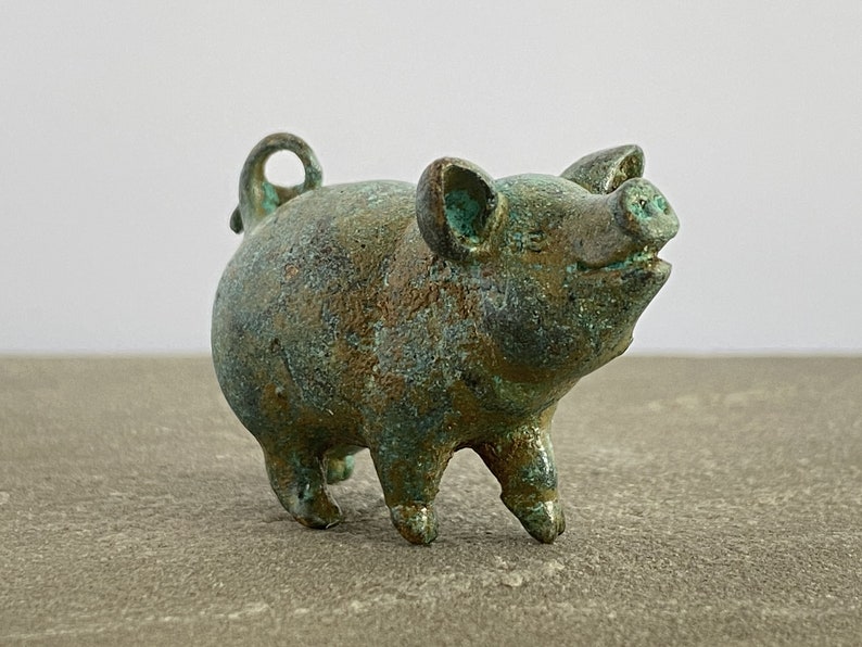 Bronze Pig Statue Ancient Miniature Small Figurine Copper - Etsy