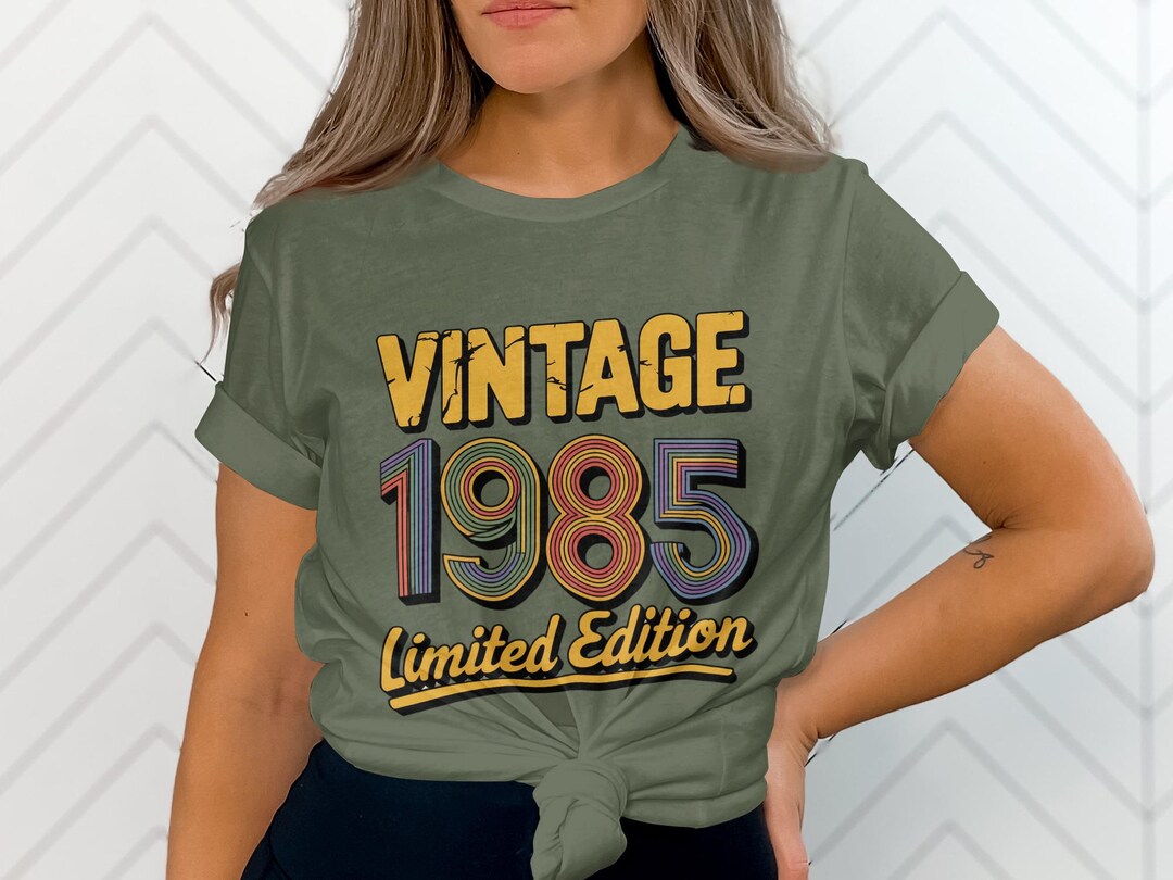1985 T-shirt: Vintage Limited Edition, Colorful, Retro T-shirts - Etsy