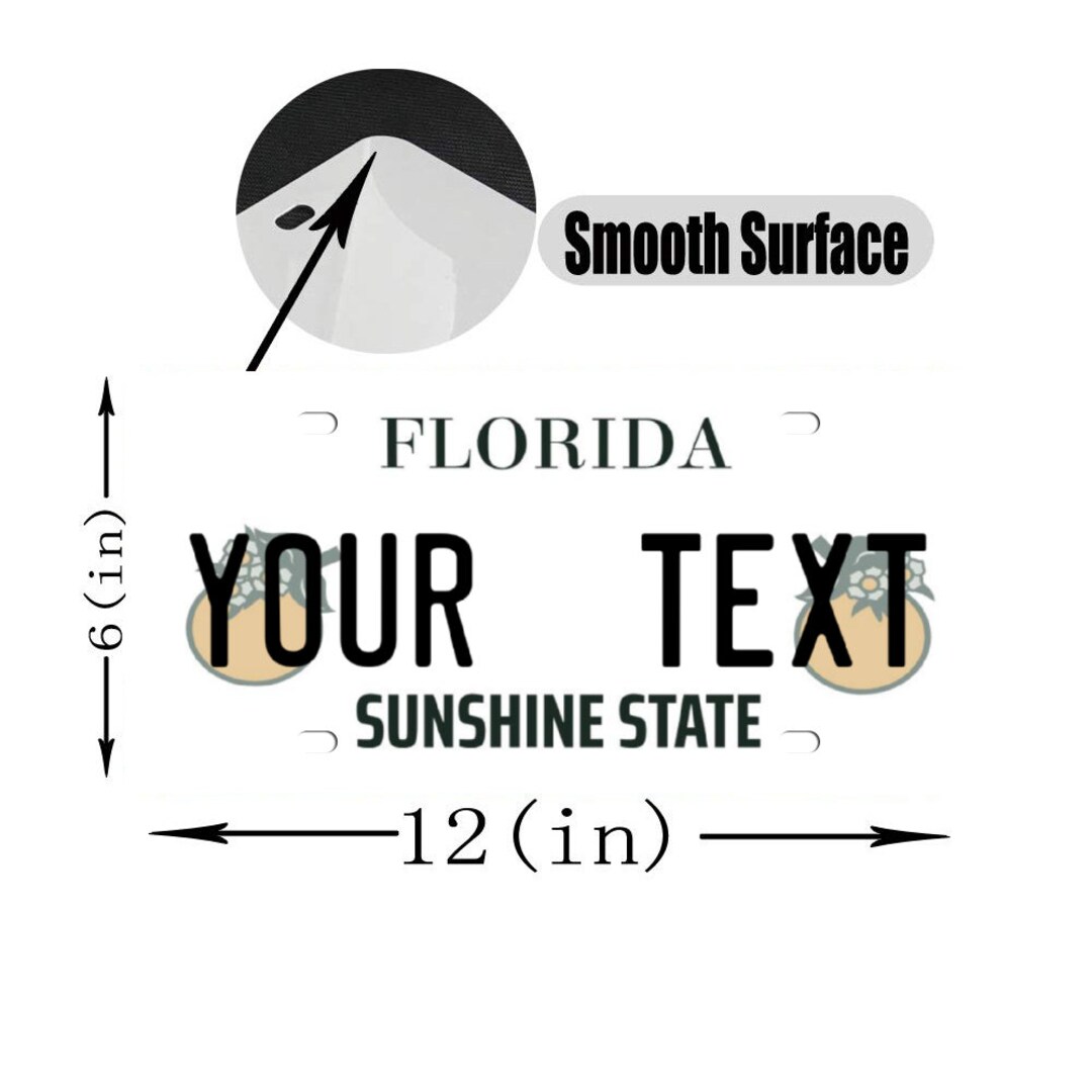 Personalized FLORIDA License Plate for Cars Aluminum Automotive License ...