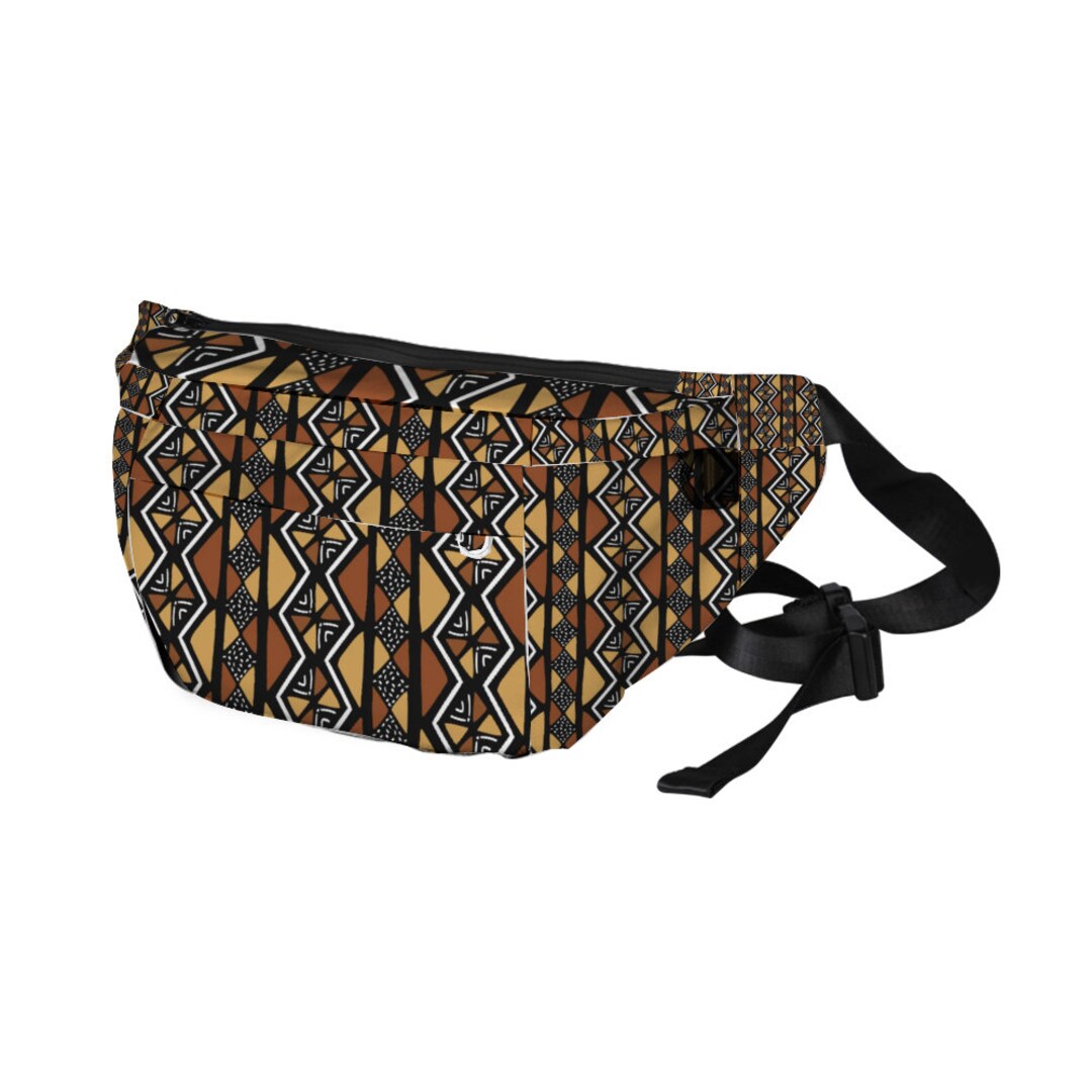 African Print Crossbody Sling Bag Large Waist Bag Waterproof Sling Bag ...