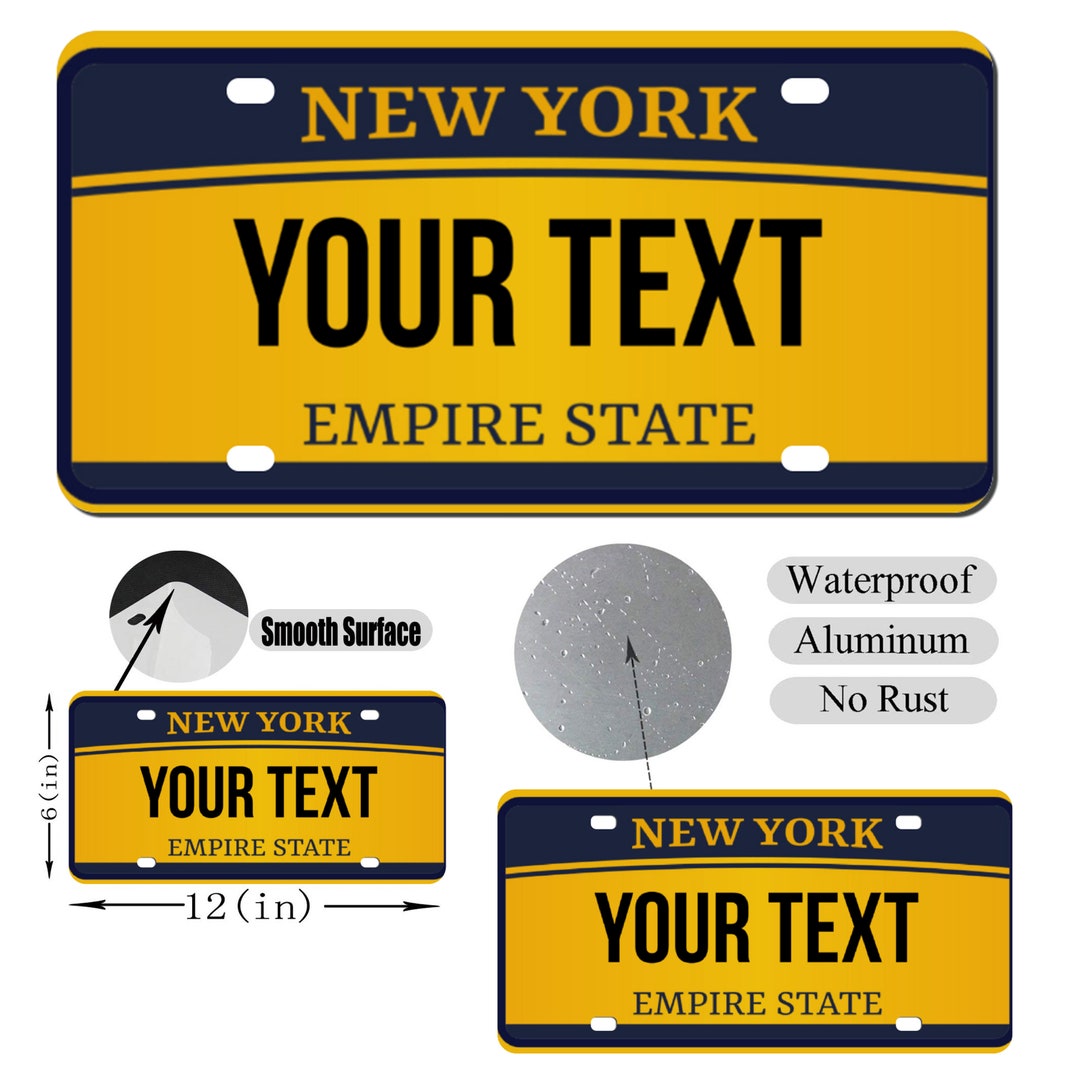 Personalized New York License Plate for Cars, Trucks Aluminum ...