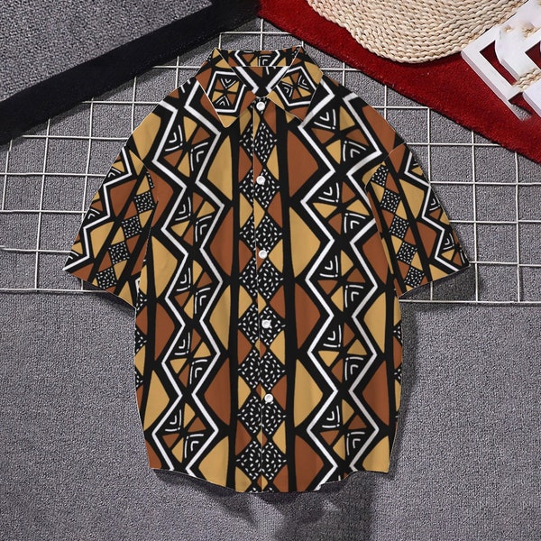 African Mud Cloth Shirts - Etsy