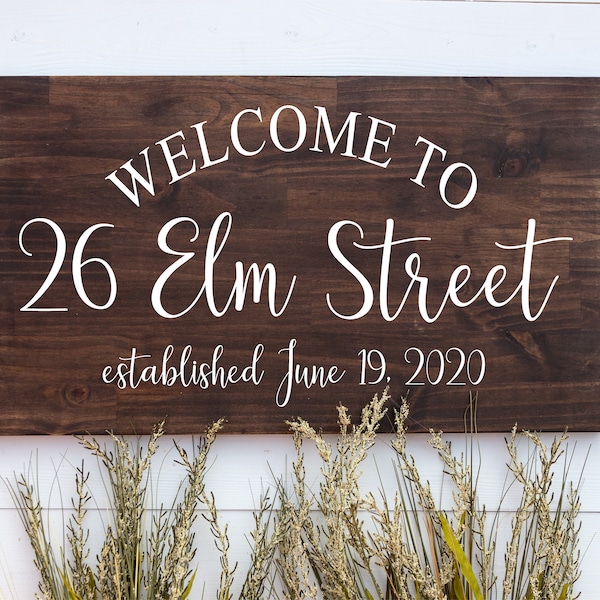 Wooden Address Sign - Etsy