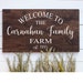 Welcome to the Family Farm Wood Sign, Personalized Family Name, Rustic ...