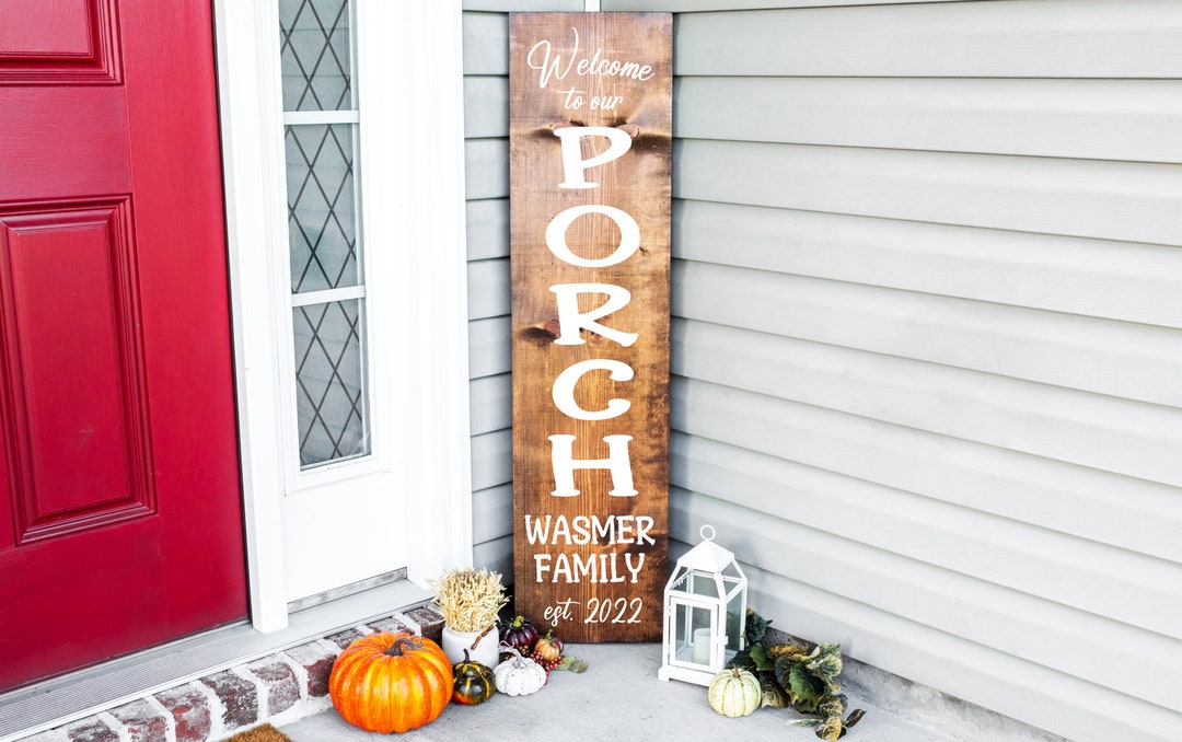 Custom Porch Sign With Last Name, Personalized Outdoor Home Decor ...