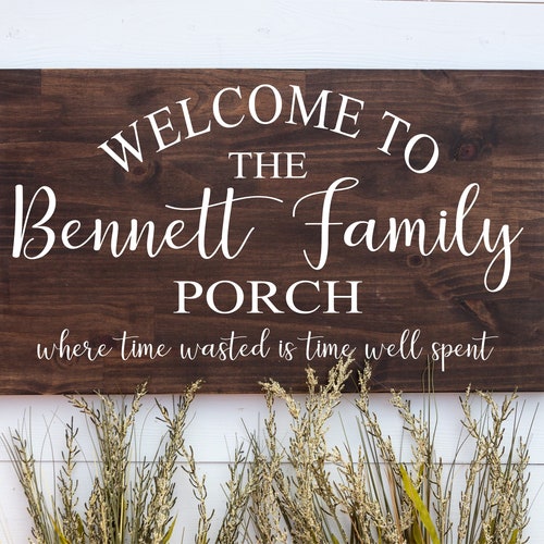 Custom Porch Sign With Last Name Personalized Outdoor Home - Etsy