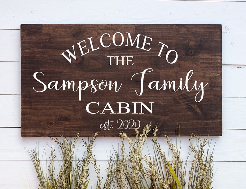 Custom Cabin Sign Established Date Personalized Log Cabin - Etsy