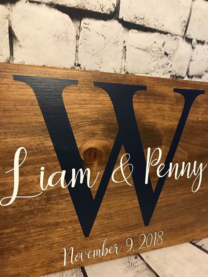 Personalized Monogram Name Sign Wedding Sign Custom Family | Etsy