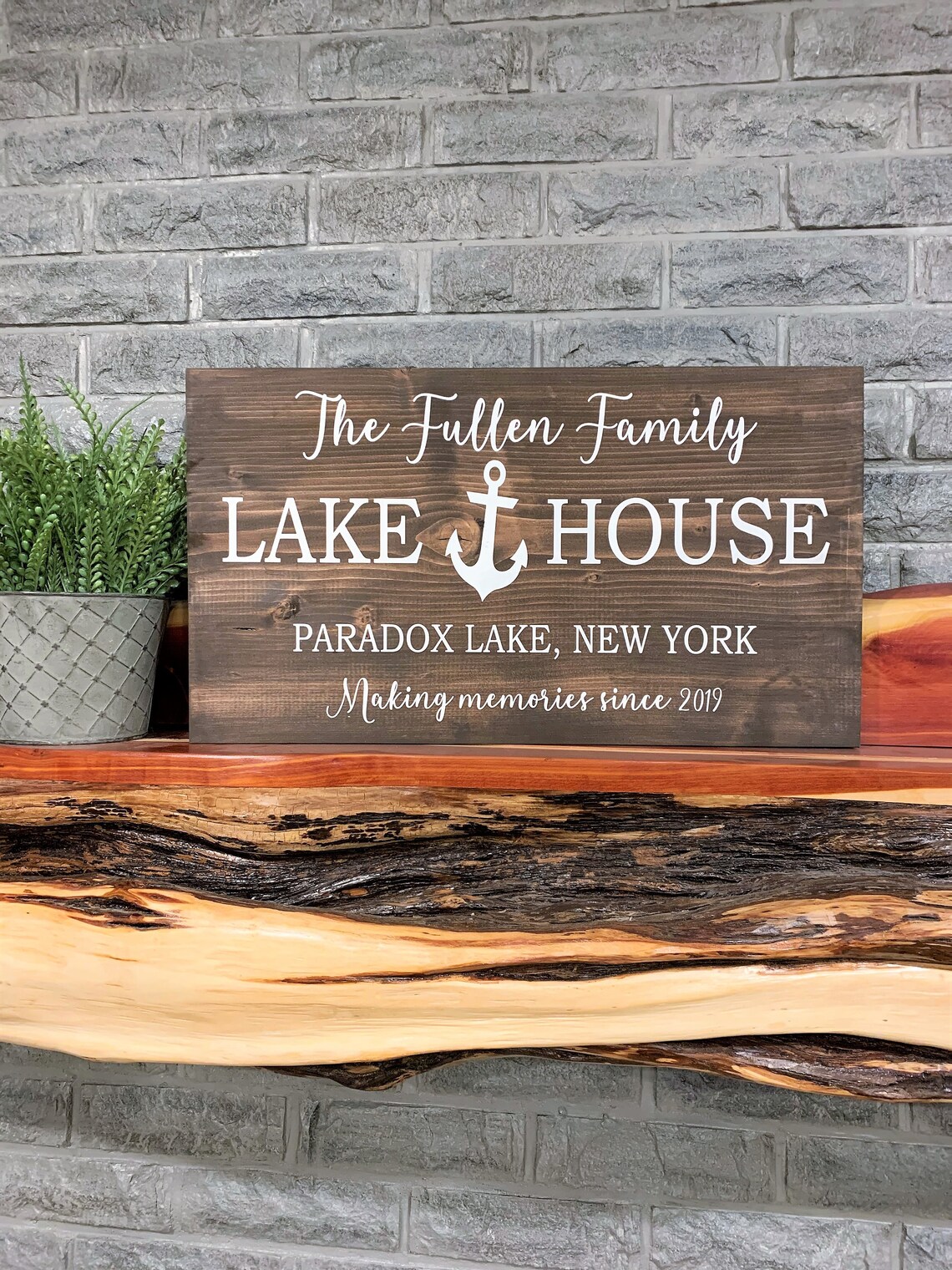 Custom Lake House Sign Personalized Lake Home Decor Lake | Etsy