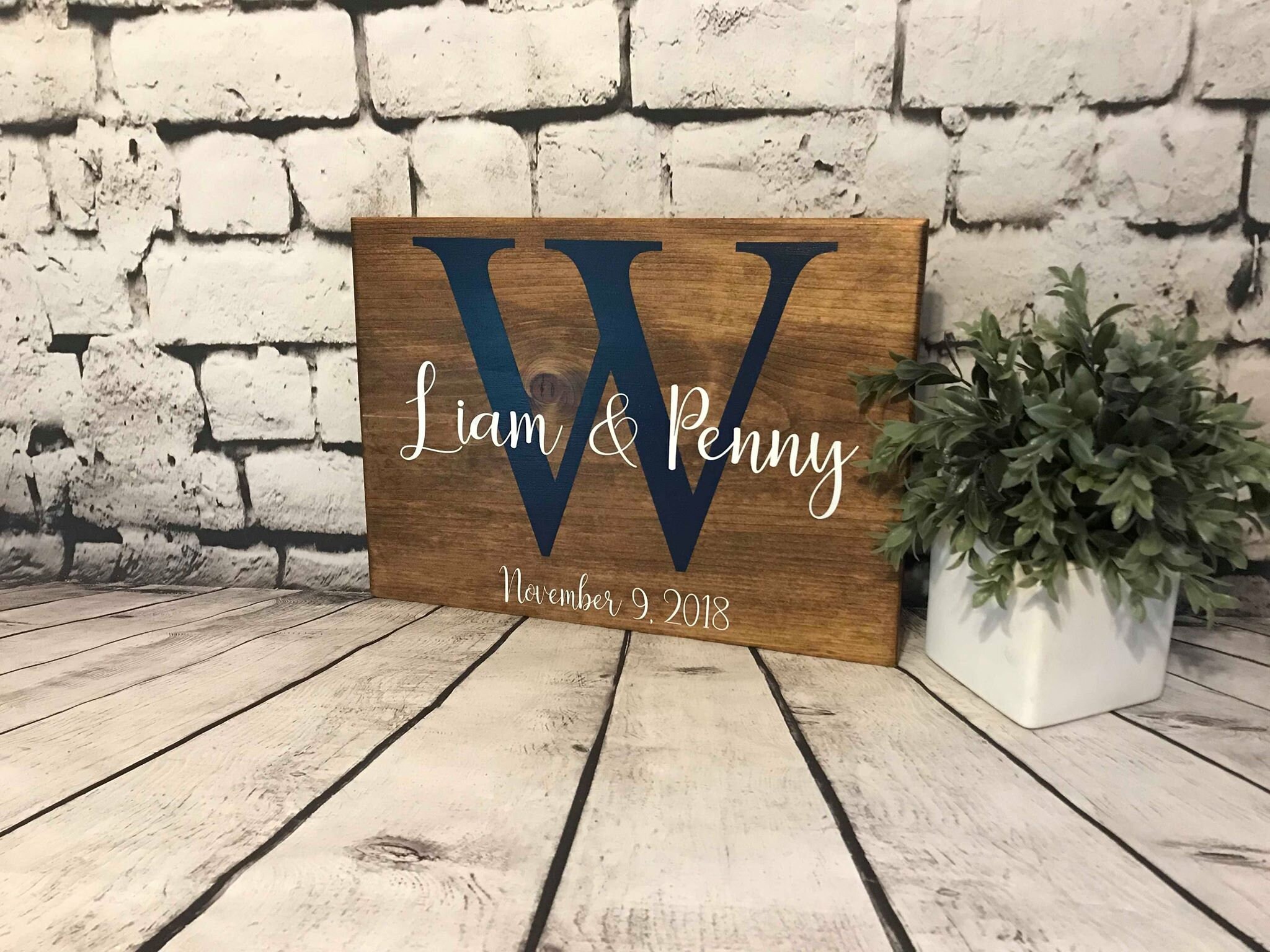 Personalized Monogram Name Sign Wedding Sign Custom Family | Etsy