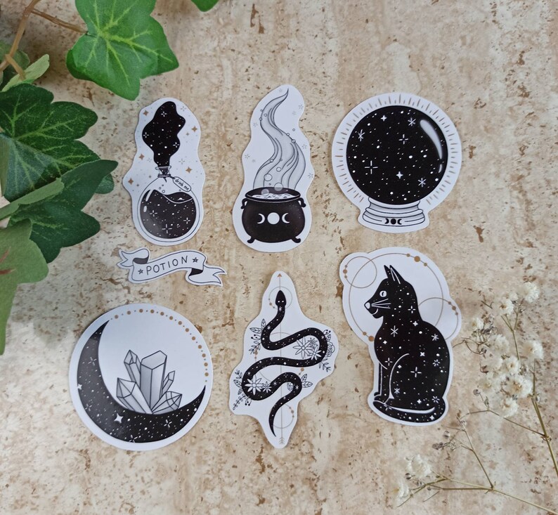 6 Cute and Magical Stickers Sticker Set for Bullet Journaling, Planning ...
