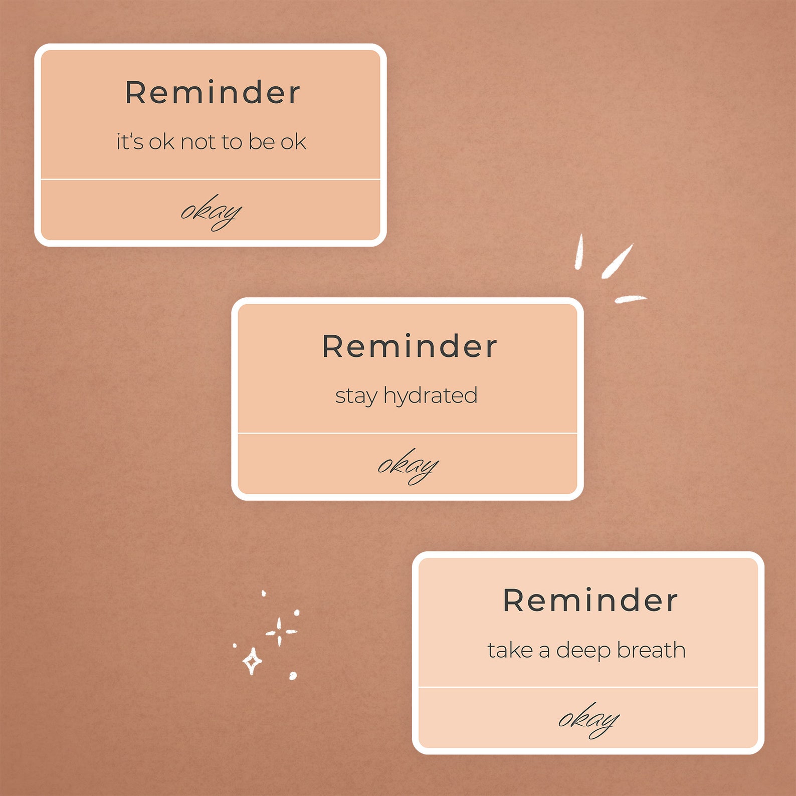 Cute reminder stickers for mental health and positive | Etsy