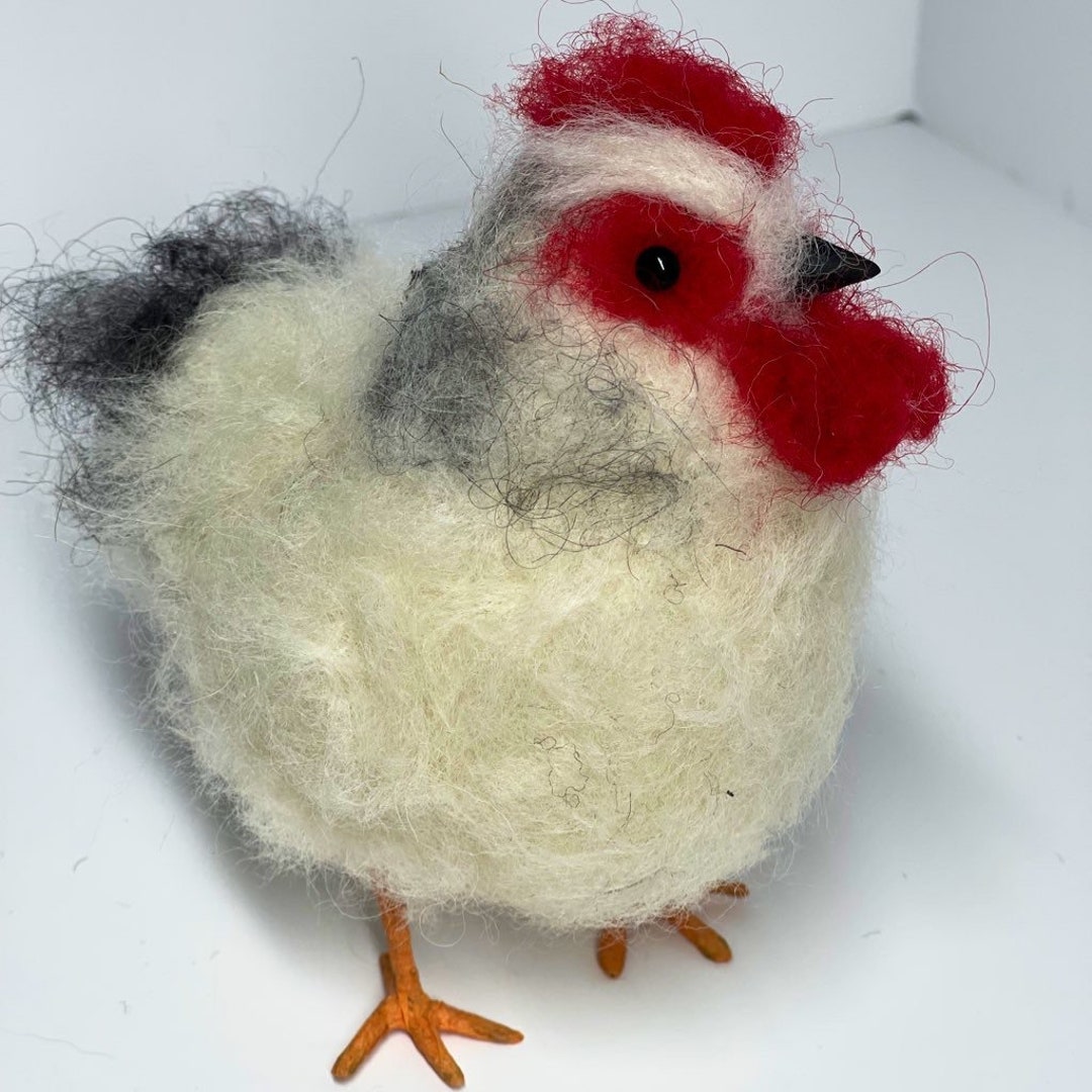 A Needle Felted Chicken, Needle Felted Hen - Etsy