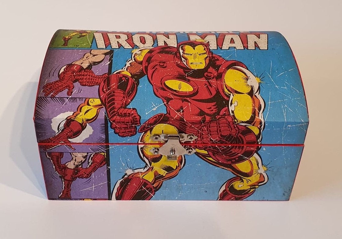 Iron Man Comic Box Wooden Storage Box Avengers Superhero - Etsy UK