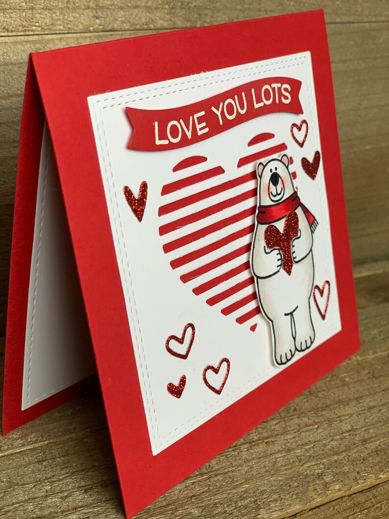 Bear Love Valentine's Day Cards Set of 2/ Size 4 1/2" by 4 1/2 ...