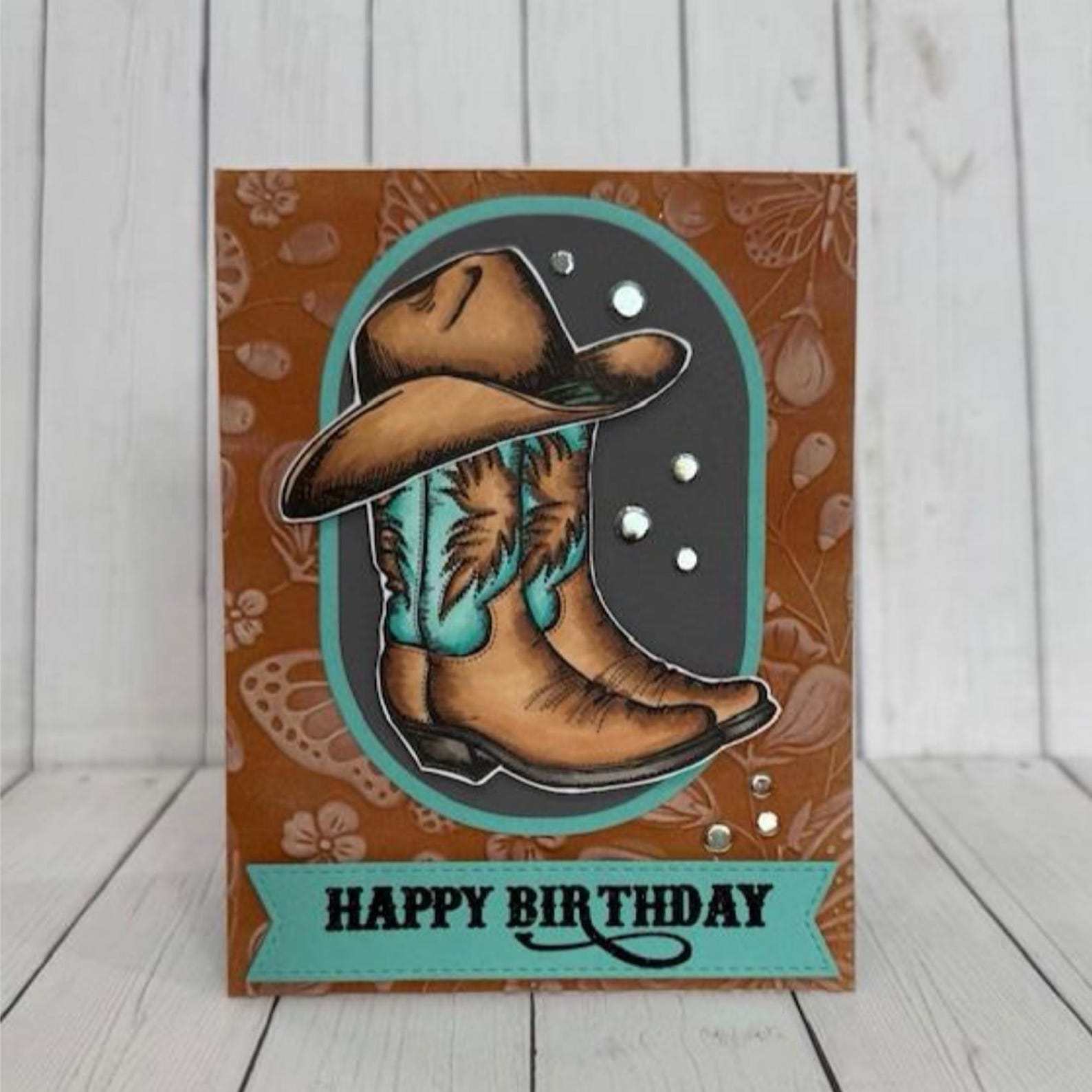 Handmade Cowboy Boots Birthday Card, Western Style - Etsy