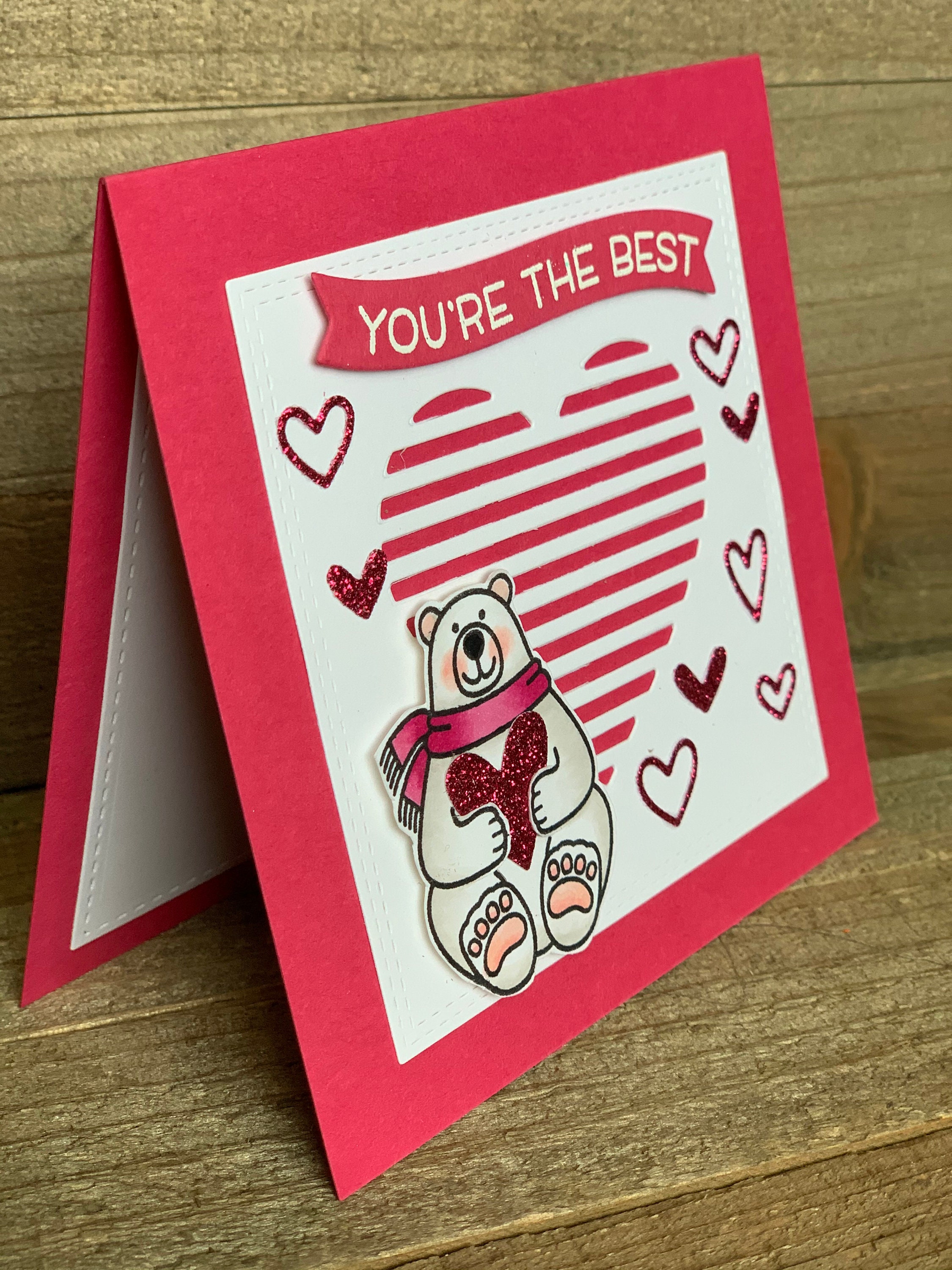 Bear Love Valentine's Day Cards Set of 2/ Size 4 1/2" by 4 1/2 ...