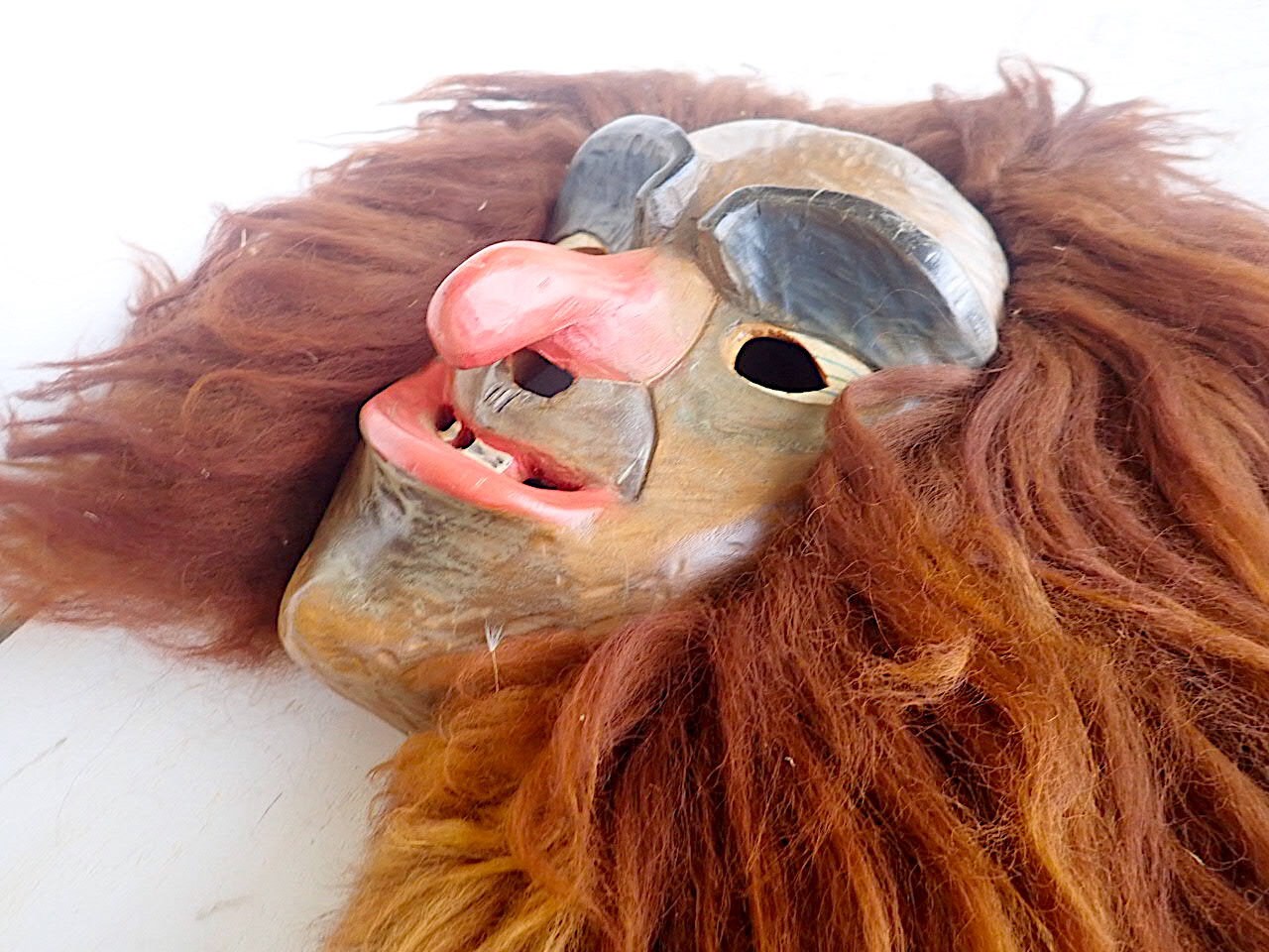 Vintage Mask Wooden Mask Carved Wood Carving Switzerland Swiss Mask ...